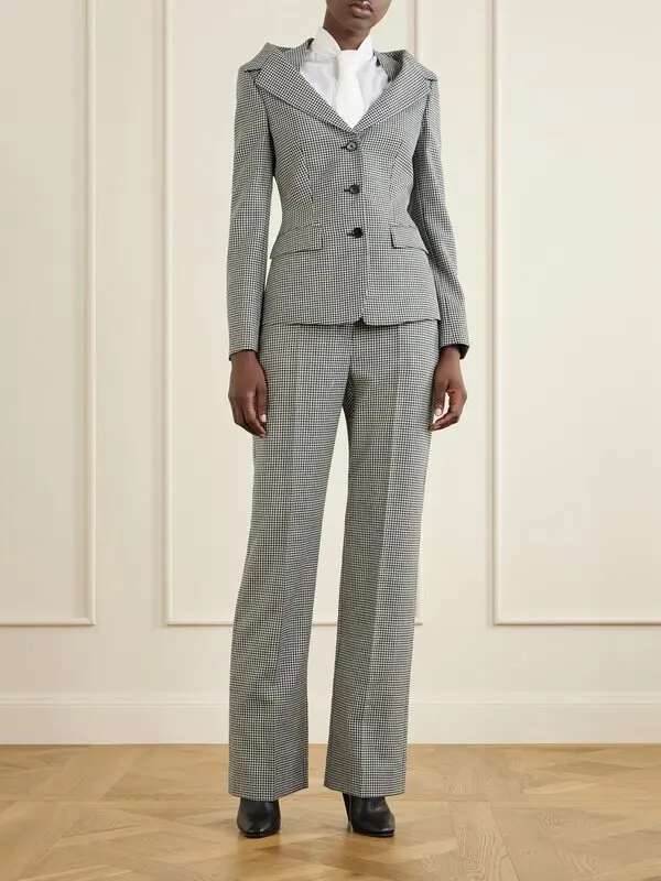 Alexander McQueen Gingham Wool Jacket