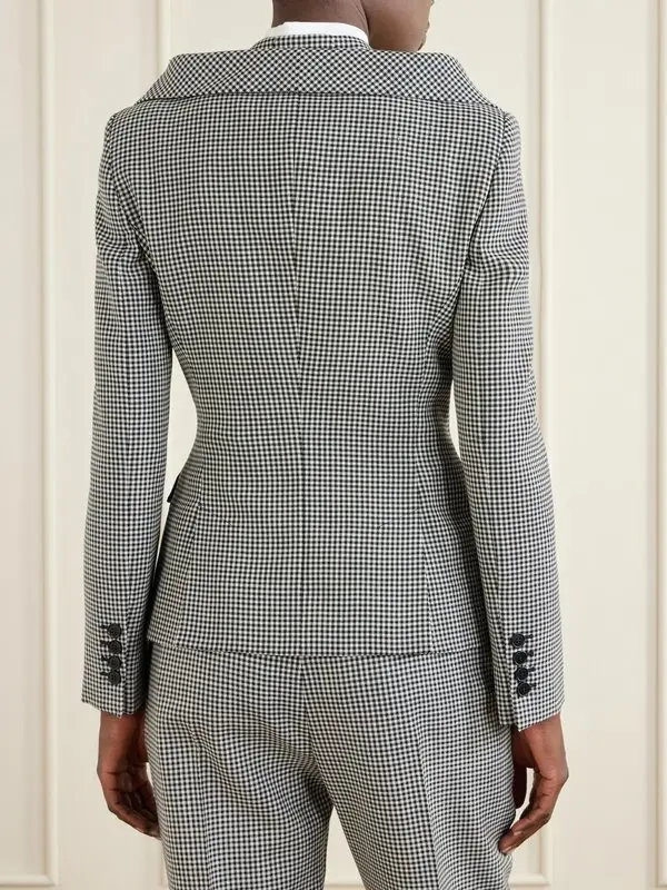 Alexander McQueen Gingham Wool Jacket