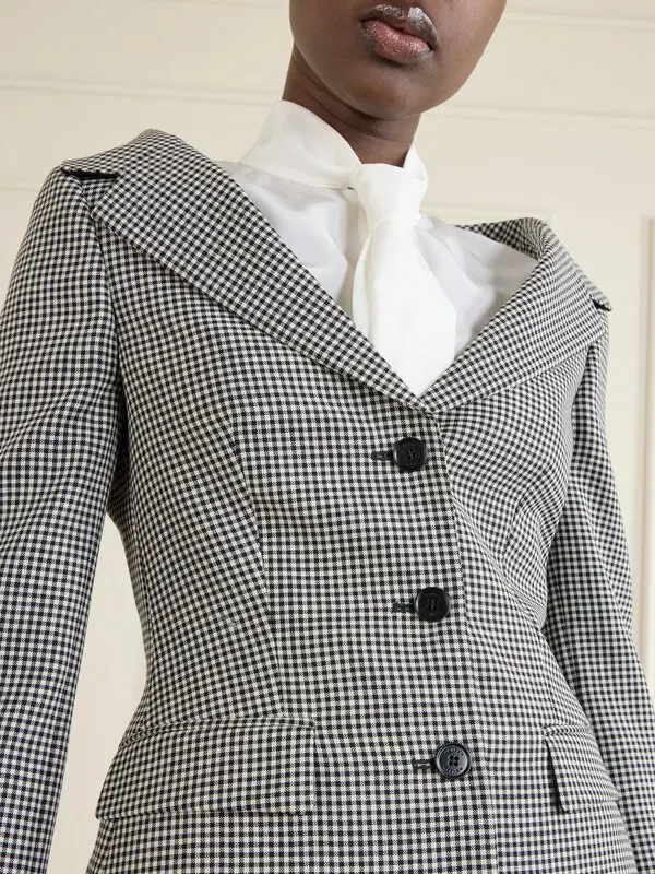Alexander McQueen Gingham Wool Jacket