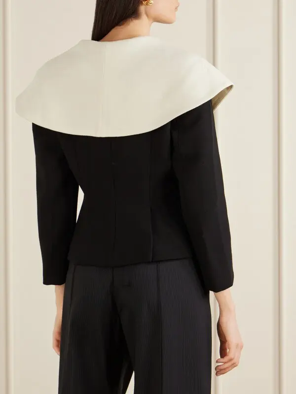 VIOLANTE NESSI Manuela Embellished Wool Jacket With Sailor Collar