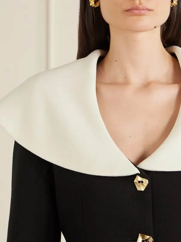 VIOLANTE NESSI Manuela Embellished Wool Jacket With Sailor Collar