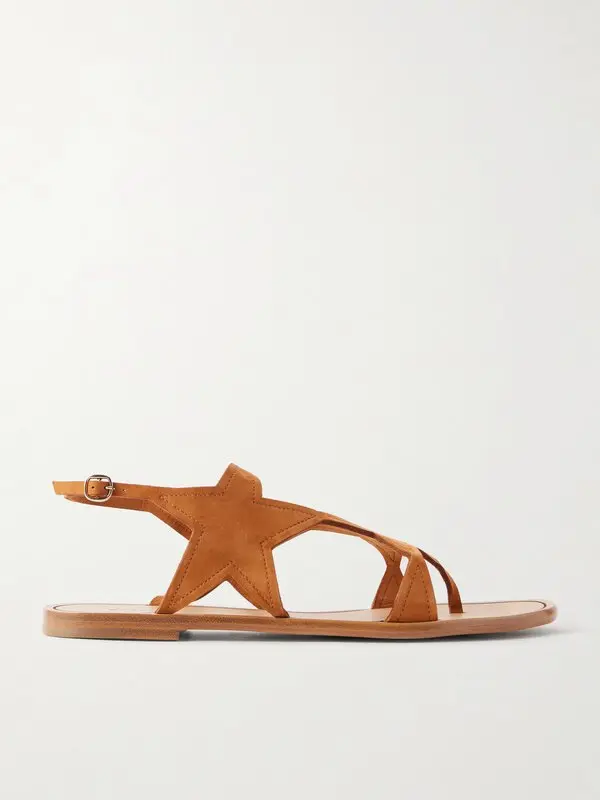 Gabriela Hearst Star Suede Sandals - Brown