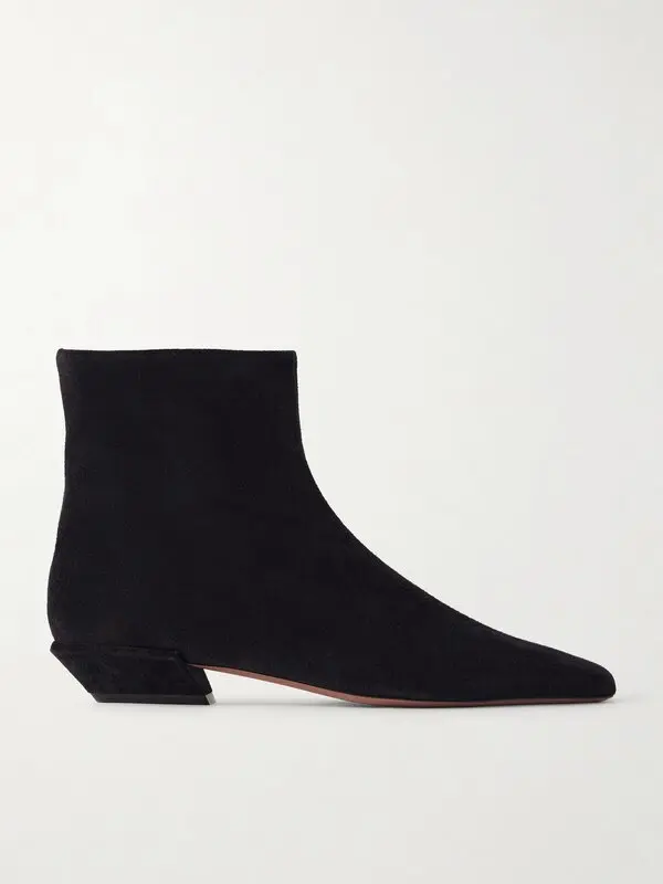 Paris Texas Bettina 25 Suede Ankle Boots - Black