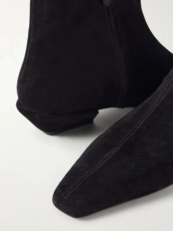 Paris Texas Bettina 25 Suede Ankle Boots - Black