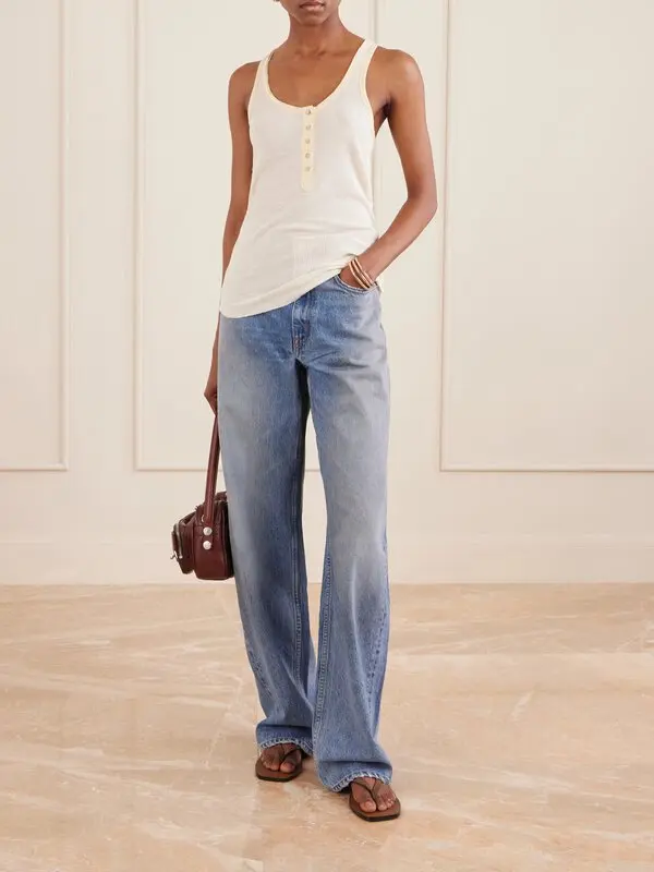 SLVRLAKE Cassie High-rise Wide-leg Jeans - Blue