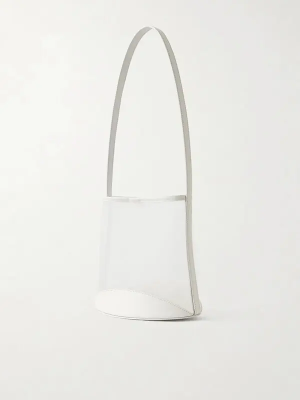 NEOUS Pardalis Mesh And Leather Bucket Shoulder Bag
