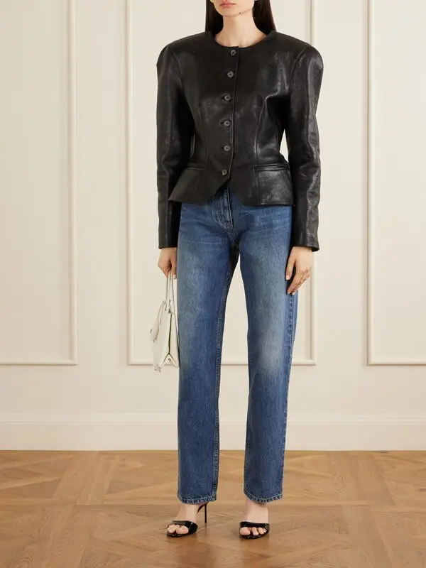 Magda Butrym Paneled Leather Jacket