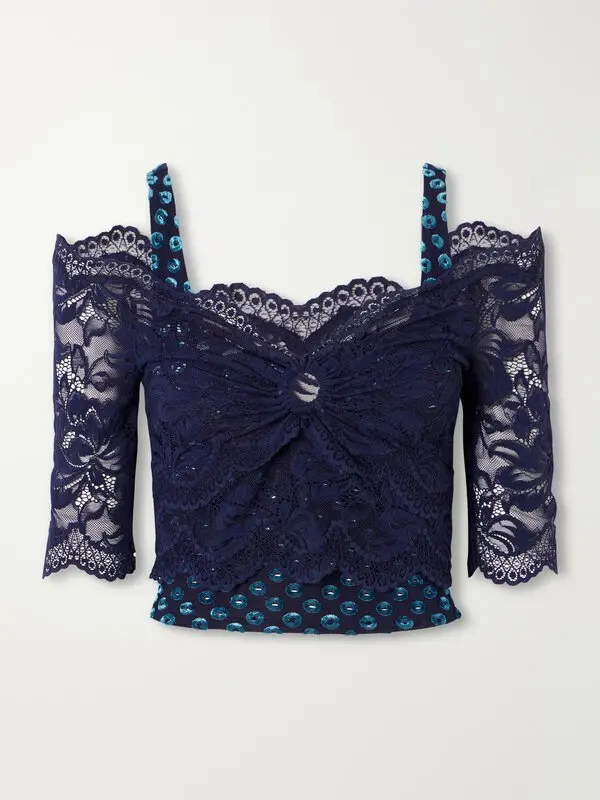 Rabanne Devoré Lace Blouse
