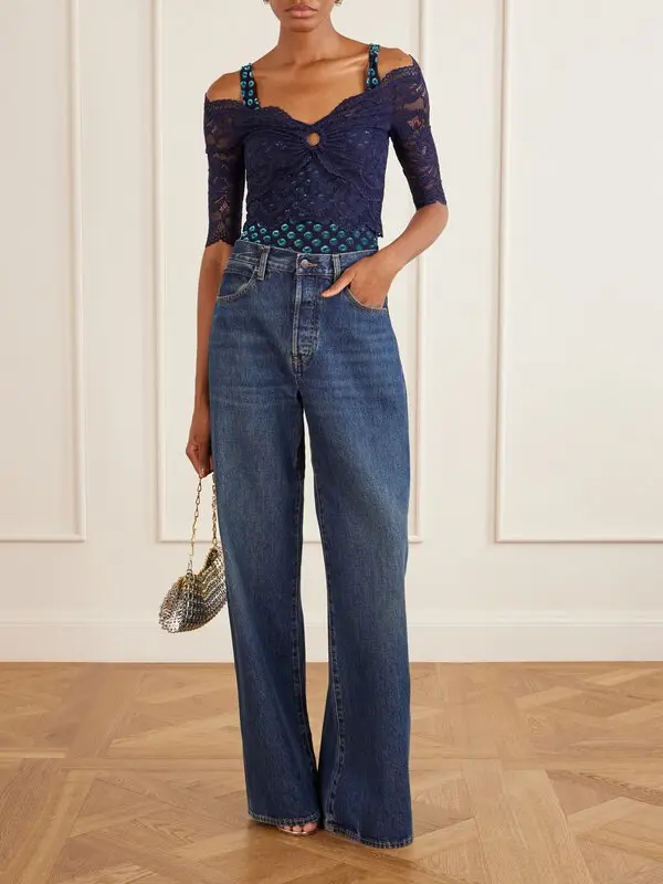 Rabanne Devoré Lace Blouse