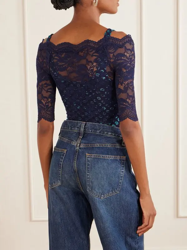 Rabanne Devoré Lace Blouse