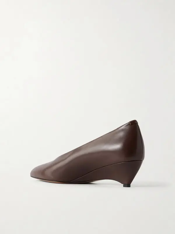 JIL SANDER Sculptural Leather Pumps - Brown