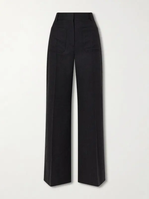 Victoria Beckham Alina Wide-leg Wool Trousers