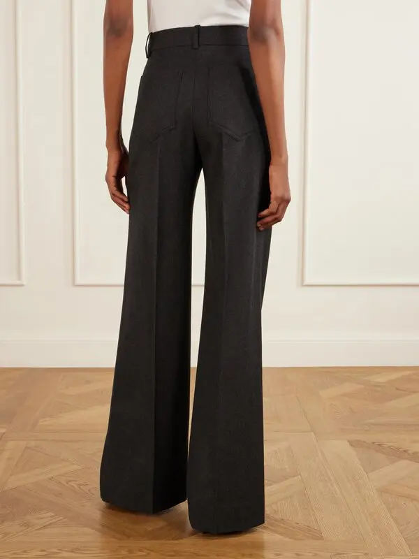 Victoria Beckham Alina Wide-leg Wool Trousers