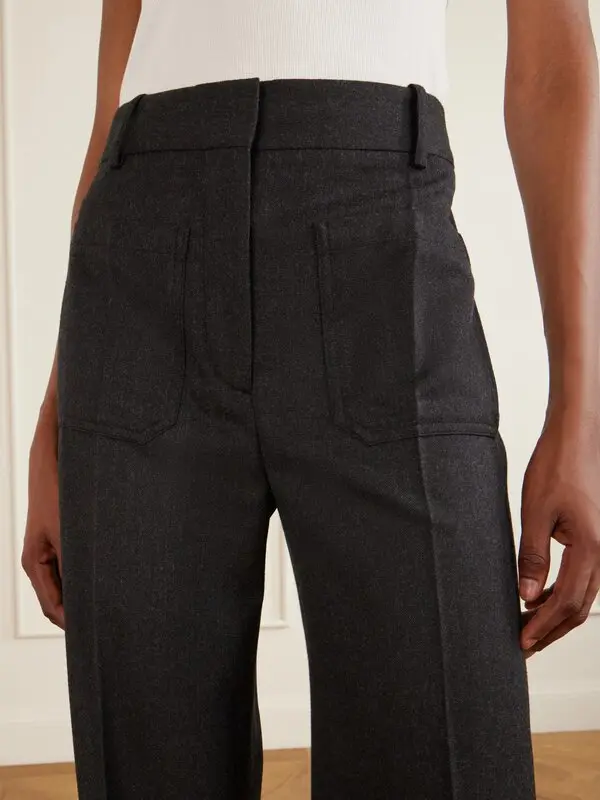 Victoria Beckham Alina Wide-leg Wool Trousers