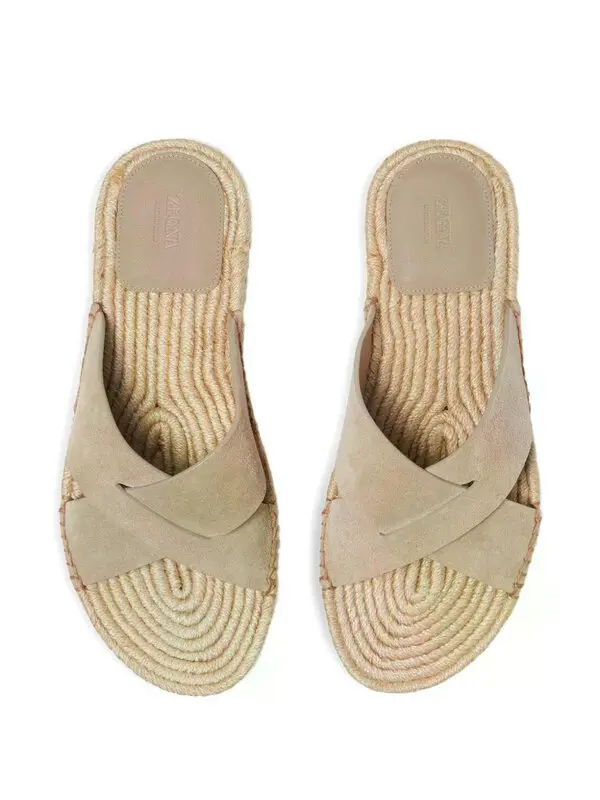 Zegna Crossover Strap Sandals
