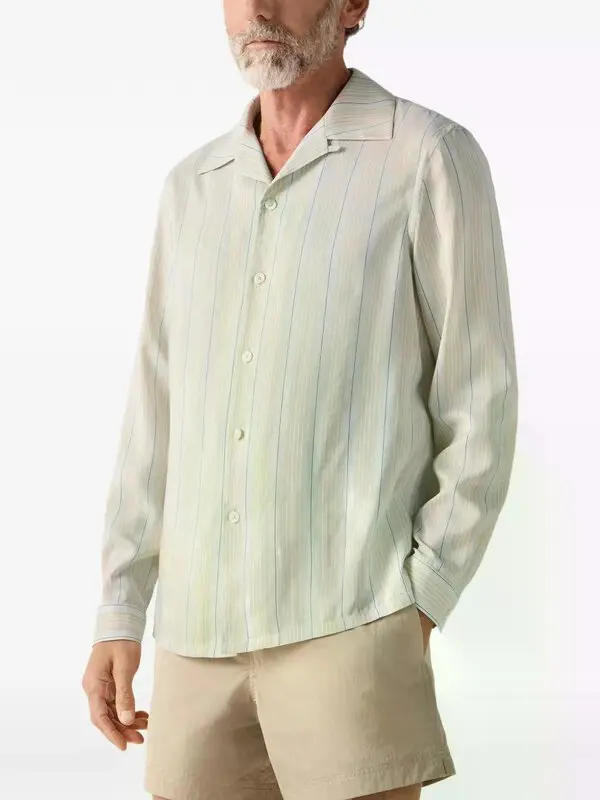 Zegna Striped Silk Shirt
