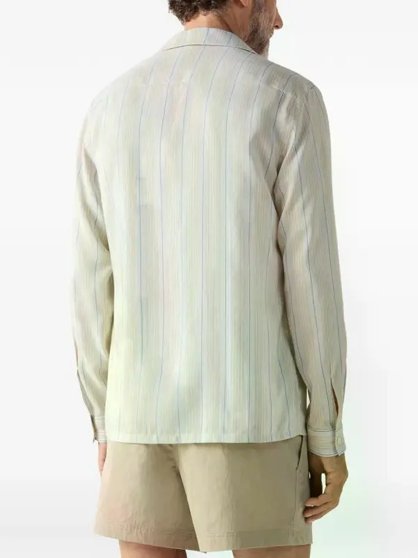 Zegna Striped Silk Shirt