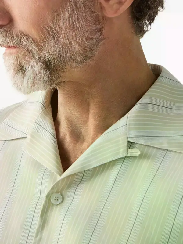 Zegna Striped Silk Shirt