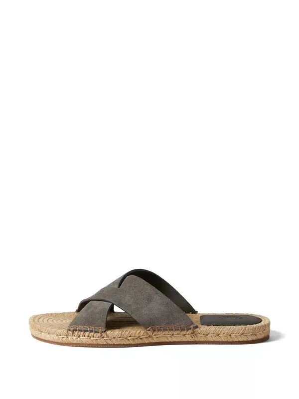 Zegna Suede Espadrille Sandals