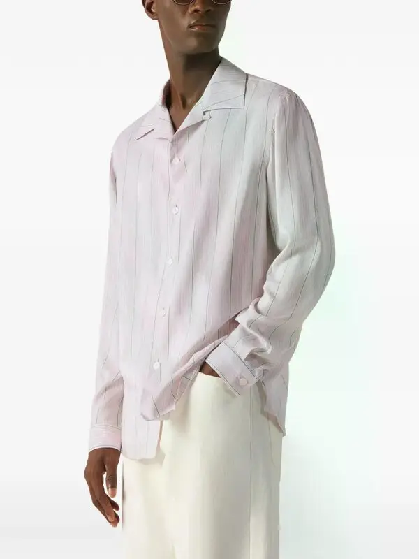 Zegna Vertical-stripe Silk Shirt