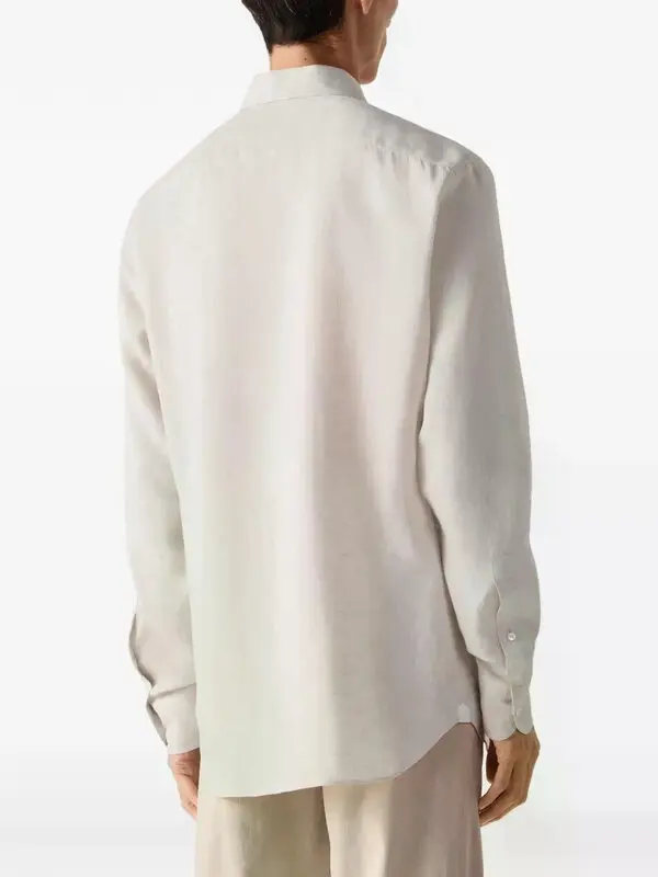 Zegna Oasi Lino Shirt - Neutrals