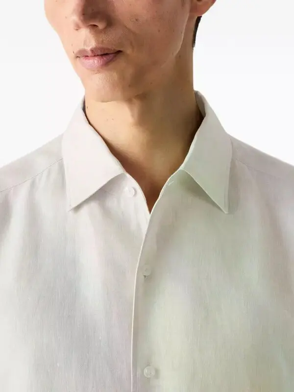 Zegna Oasi Lino Shirt - Neutrals