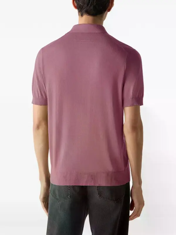 Zegna Cotton Polo Shirt - Pink