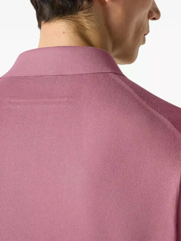 Zegna Cotton Polo Shirt - Pink