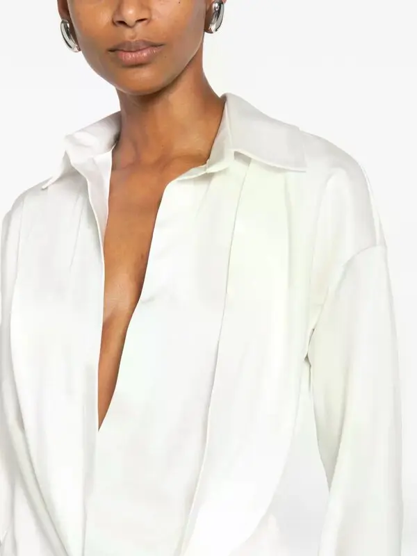 VESTIAIRE D'UN OISEAU LIBRE Asymmetric Draped Midi Dress