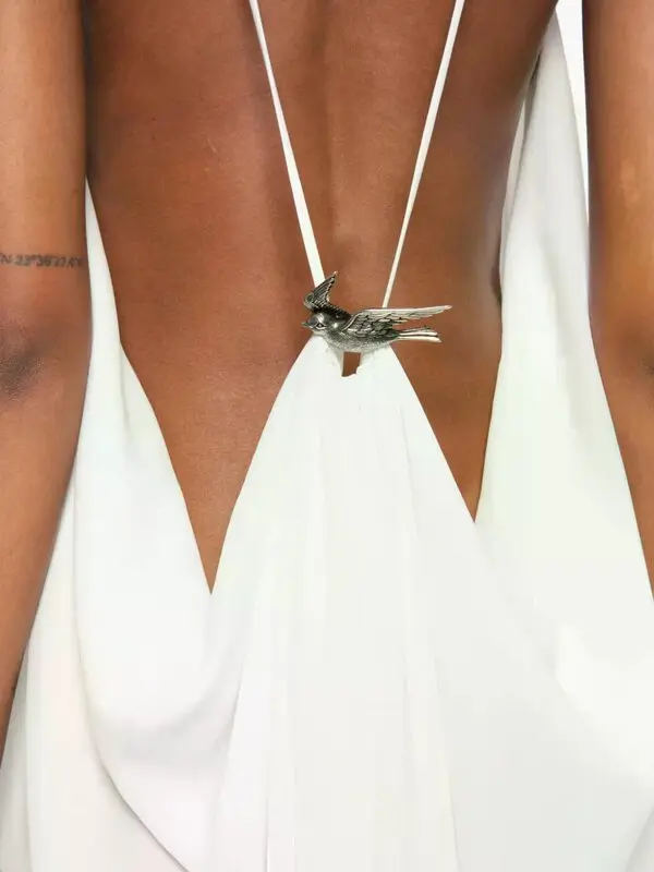 VESTIAIRE D'UN OISEAU LIBRE Open Back Draped Maxi Dress