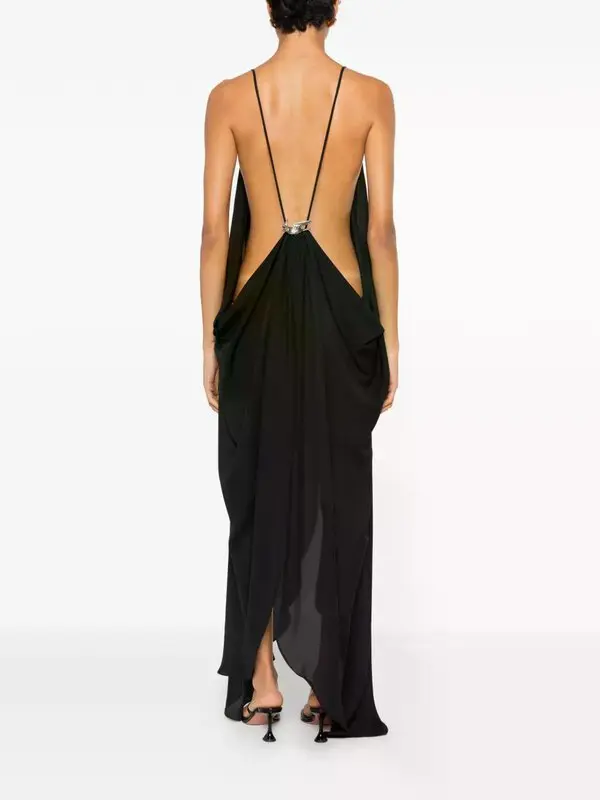 VESTIAIRE D'UN OISEAU LIBRE Open-back Draped Dress