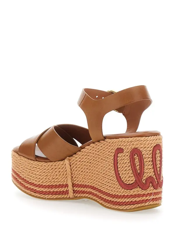 Chloé Wedge Sandals With Rope Detailing - Multicolor