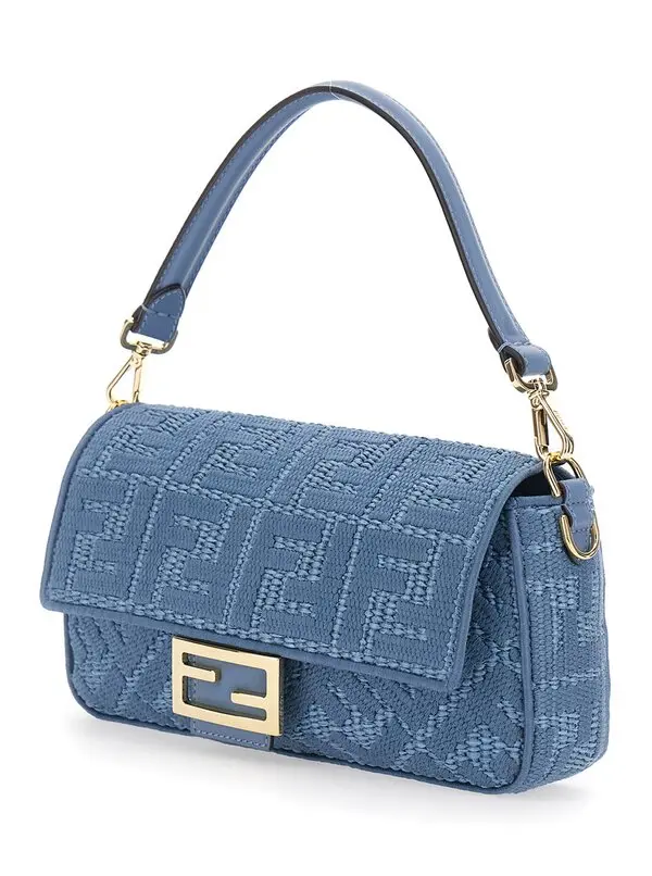 Fendi Baguette Denim Bag - Multicolor