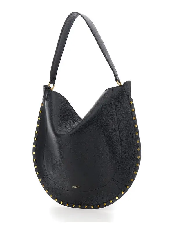 Isabel Marant Étoile Studded Leather Hobo Shoulder Bag
