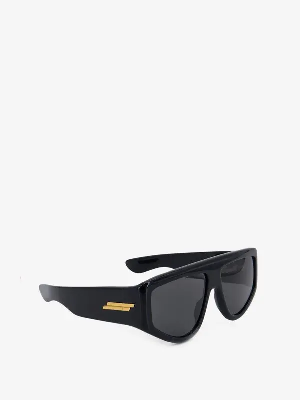 Bottega Veneta Oversized Acetate Sunglasses With Gold Finish Ribbon Detail