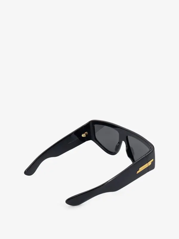 Bottega Veneta Oversized Acetate Sunglasses With Gold Finish Ribbon Detail