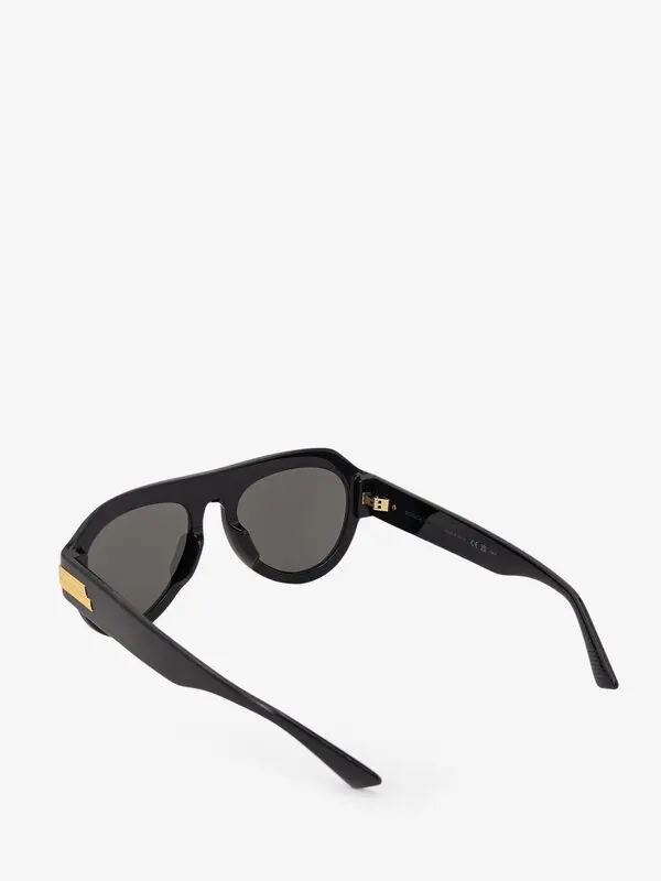 Bottega Veneta Oversized Acetate Sunglasses With Gold Finish Ribbon Detail