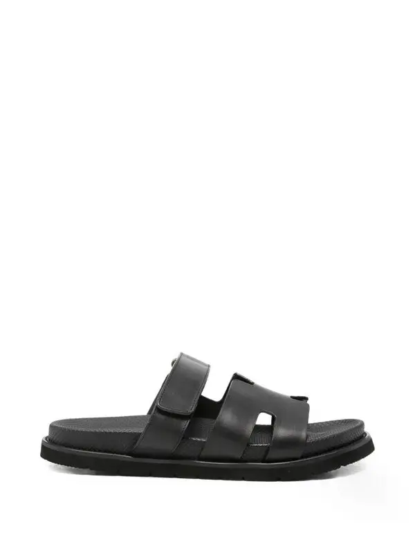 SERGIO MORETTI FIRENZE Leather Sandals - Black