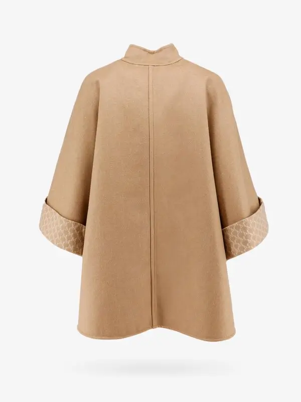 Max Mara Virgin Wool And Cashmere Cape With Pockets