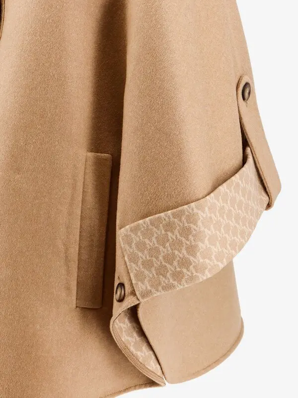Max Mara Virgin Wool And Cashmere Cape With Pockets