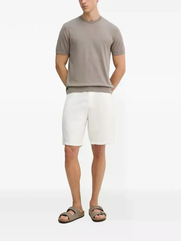 Armani Exchange Logo-embroidered Knitted T-shirt