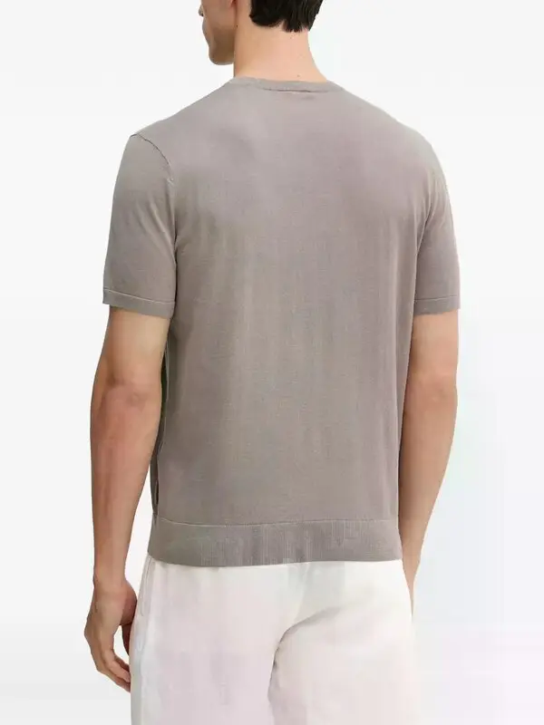 Armani Exchange Logo-embroidered Knitted T-shirt