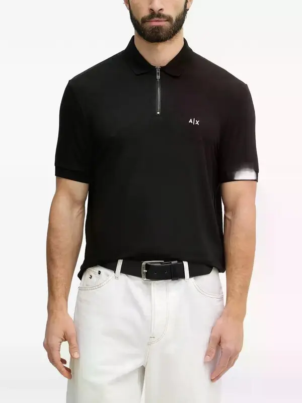 Armani Exchange Zip-fastening Logo Polo Shirt