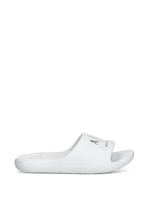 Armani Exchange Logo Print Open-toe Slides