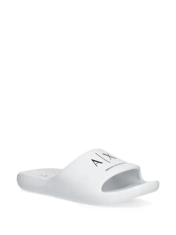 Armani Exchange Logo Print Open-toe Slides