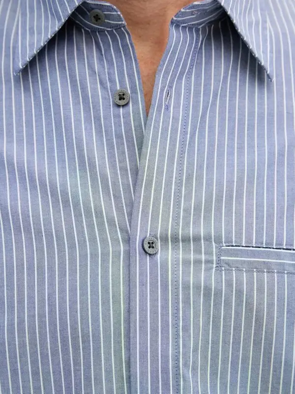 Armani Exchange Vertical-stripe Chest-pocket Shirt