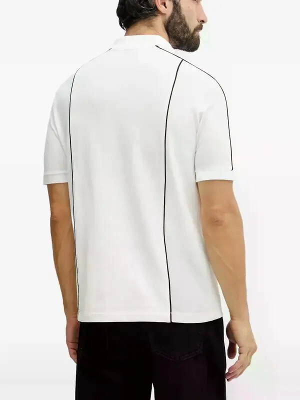 Armani Exchange Piped-trim Quarter-zip Polo Shirt