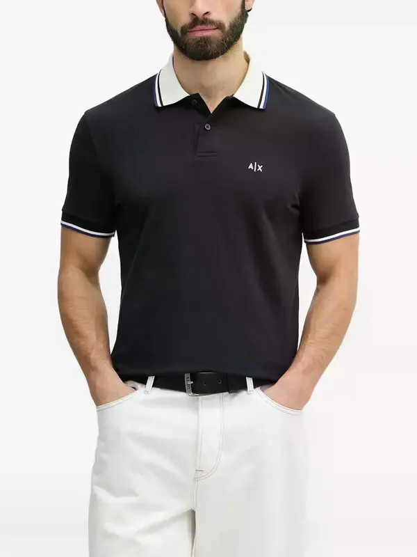 Armani Exchange Logo-print Piqué Polo Shirt