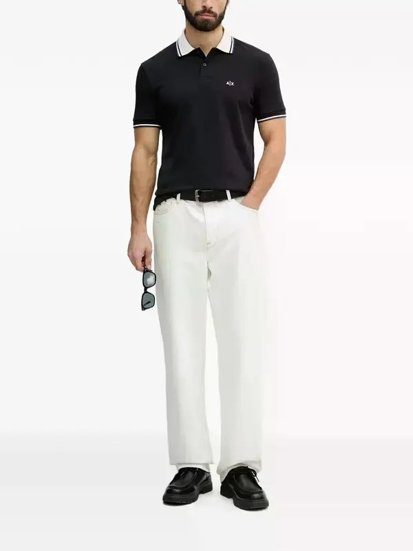 Armani Exchange Logo-print Piqué Polo Shirt