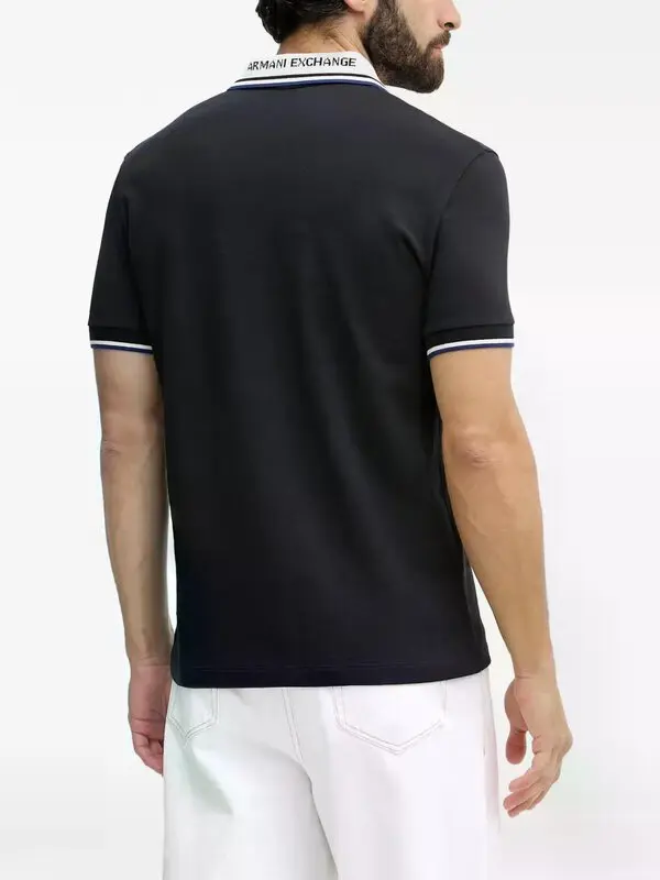Armani Exchange Logo-print Piqué Polo Shirt